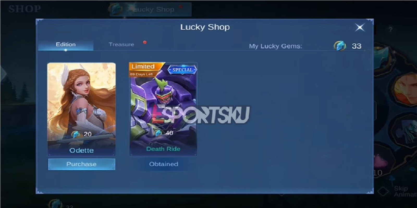 Lucky Shop Skin December 2021 Mobile Legends (ML) - Esports