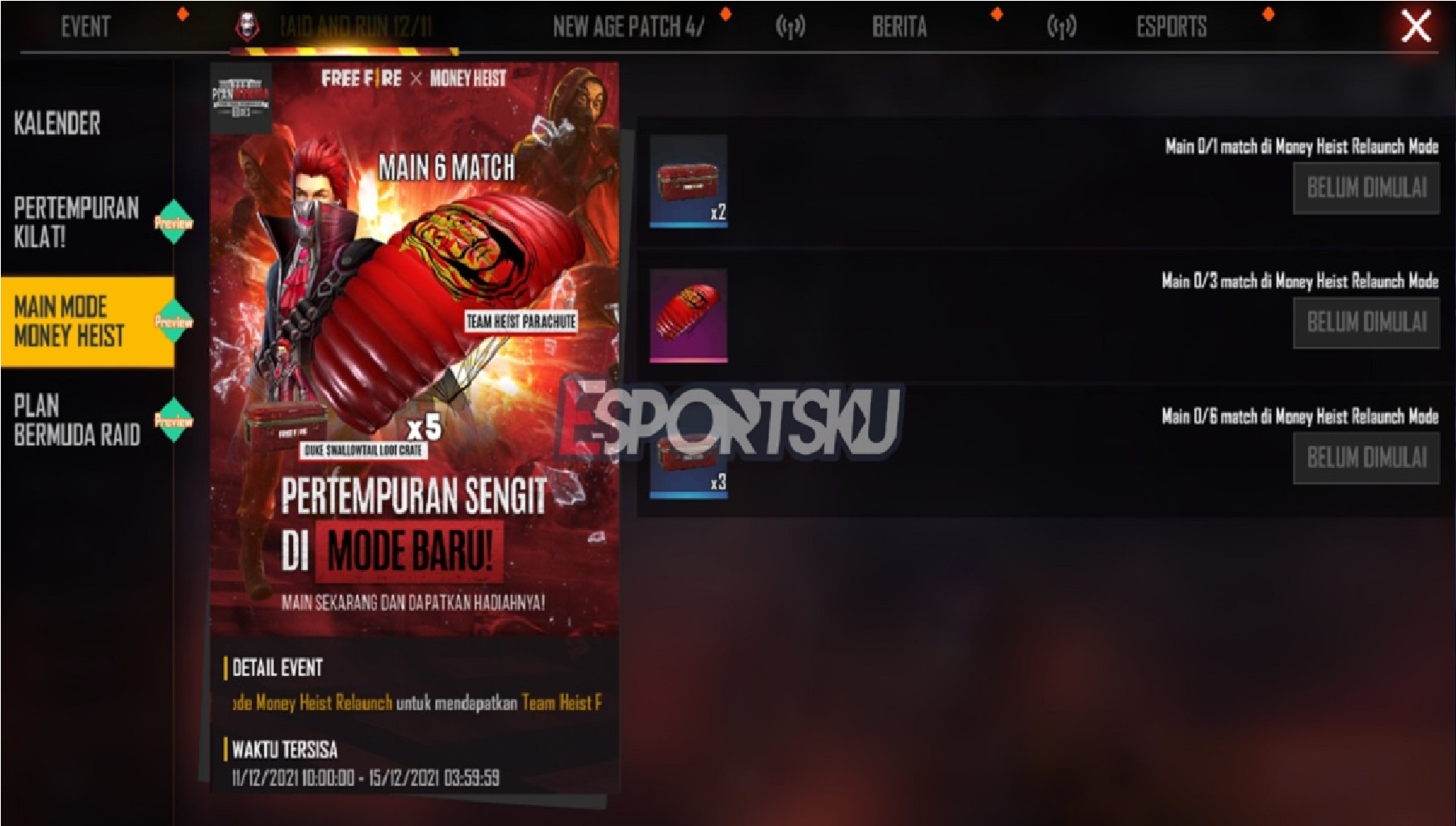 How to Get Team Heist Parachute in Free Fire (FF) - Esports