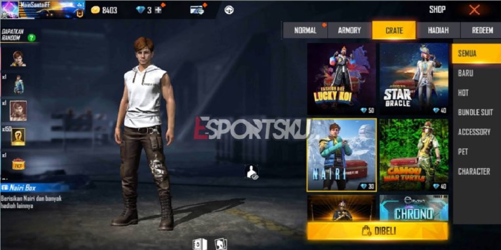 How to Get Nairi Free Fire Loot Crate (FF) - Esports