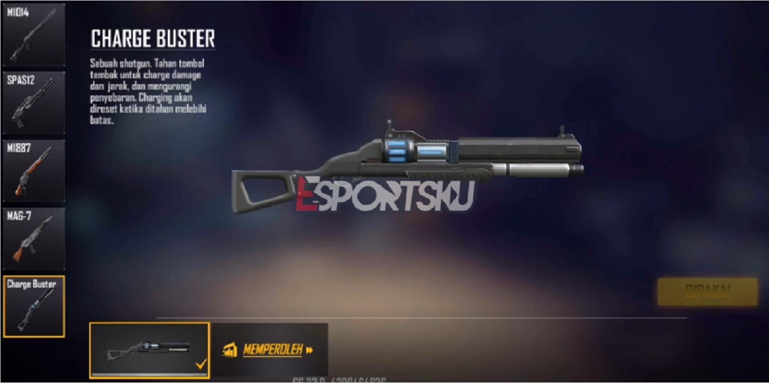 Leaked Shotgun Charge Buster Free Fire (FF) - Esports