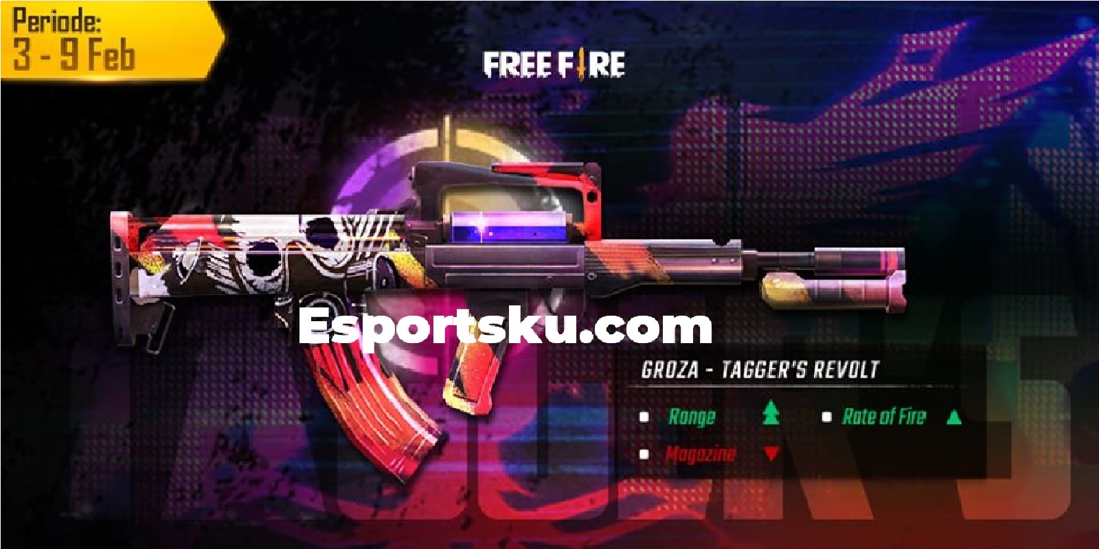 5 Best Groza Skins Esportsku Version Free Fire (FF) - Esports