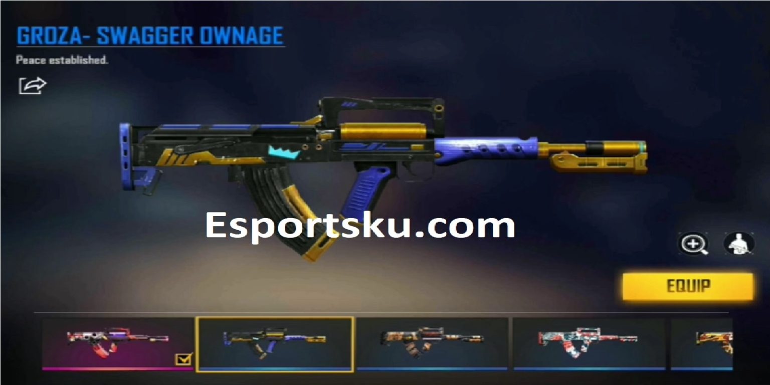 5 Best Groza Skins Esportsku Version Free Fire (FF) - Esports