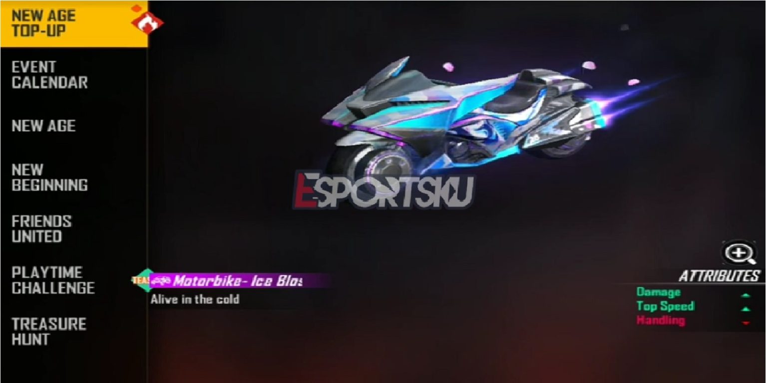 How to get the Ice Blossom Motorbike Skin Free Fire (FF) - Esports