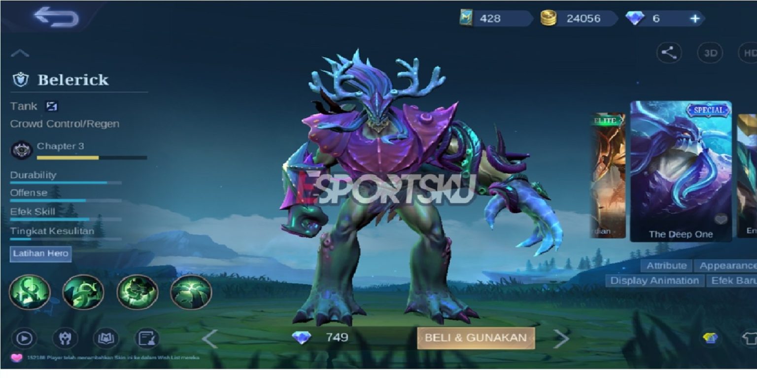 How to get The Deep One Belerick Skin Mobile Legends (ML) - Esports