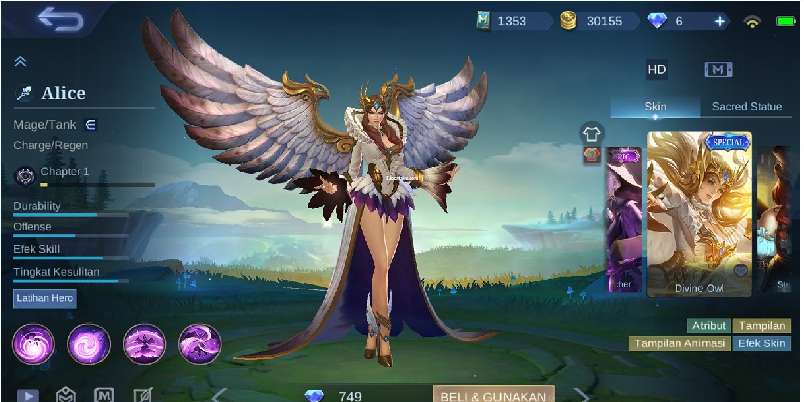 5 Cool Skins Themed Light Mobile Legends (ML) - Esports