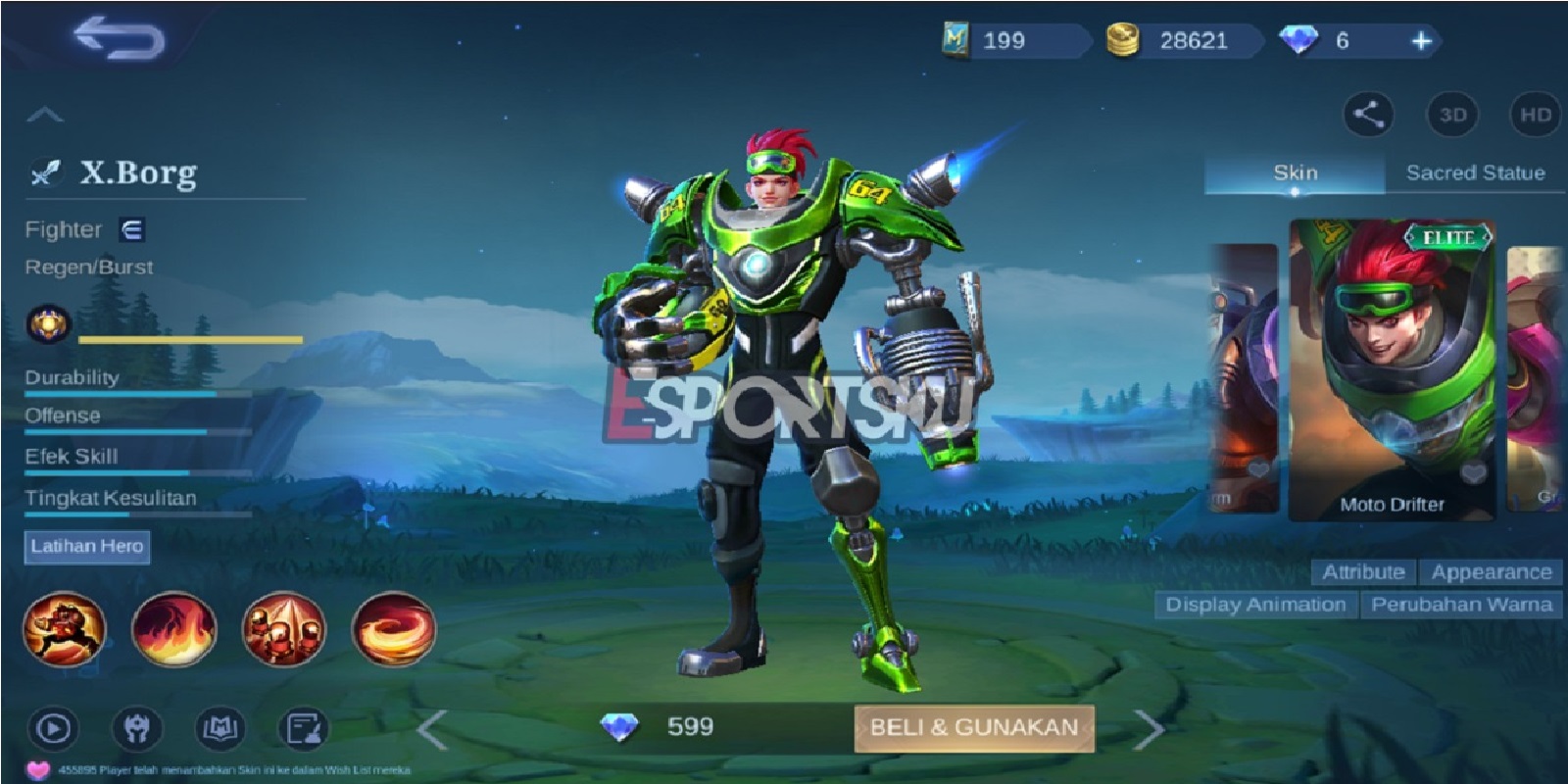 Leaked XBorg Mobile Legends Special Skin (ML) - Esports