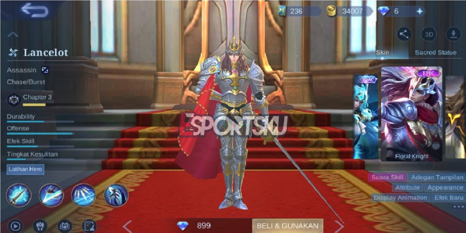 How to get the Floral Knight Lancelot Skin Mobile Legends (ML) - Esports
