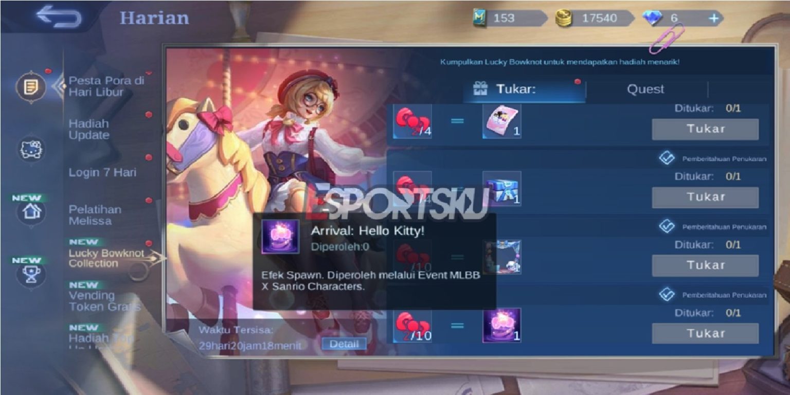 How to Get the Hello Kitty Spawn Effect Mobile Legends (ML) - Esports