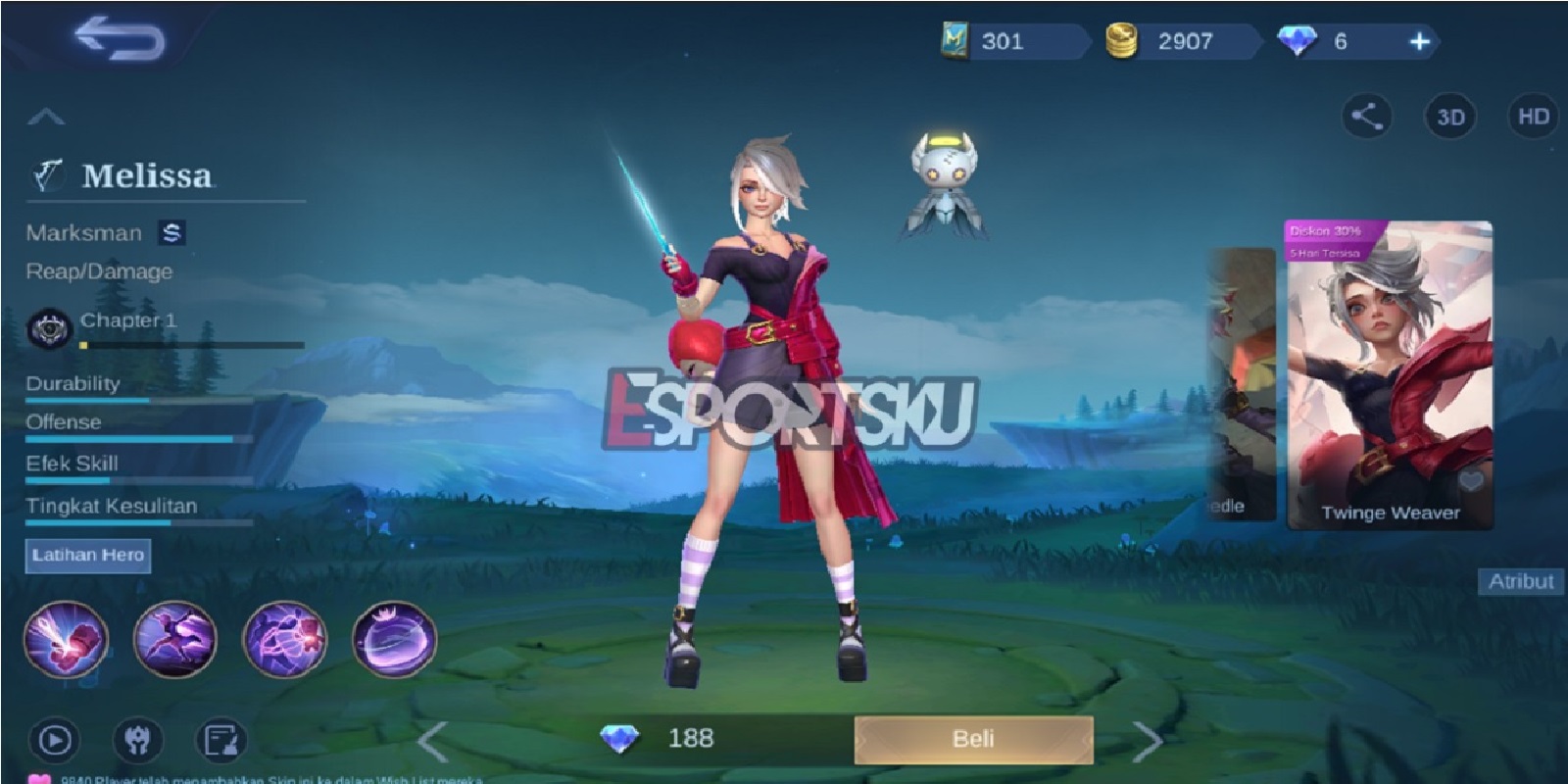 Melissa Hero Build Mobile Legends (ML) - Esports