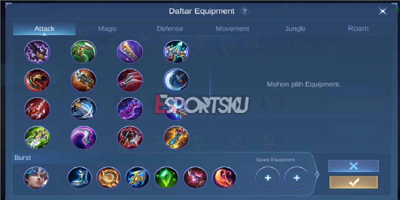 Build Hero Xavier Mobile Legends (ML) - Esports