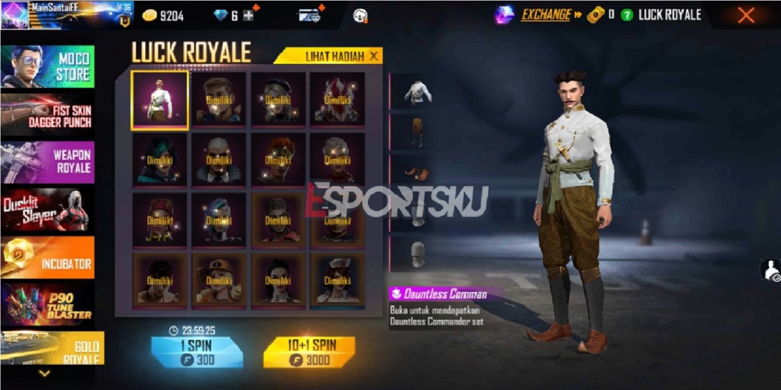 How to Get the Dauntless Commander Bundle Free Fire (FF) - Esports