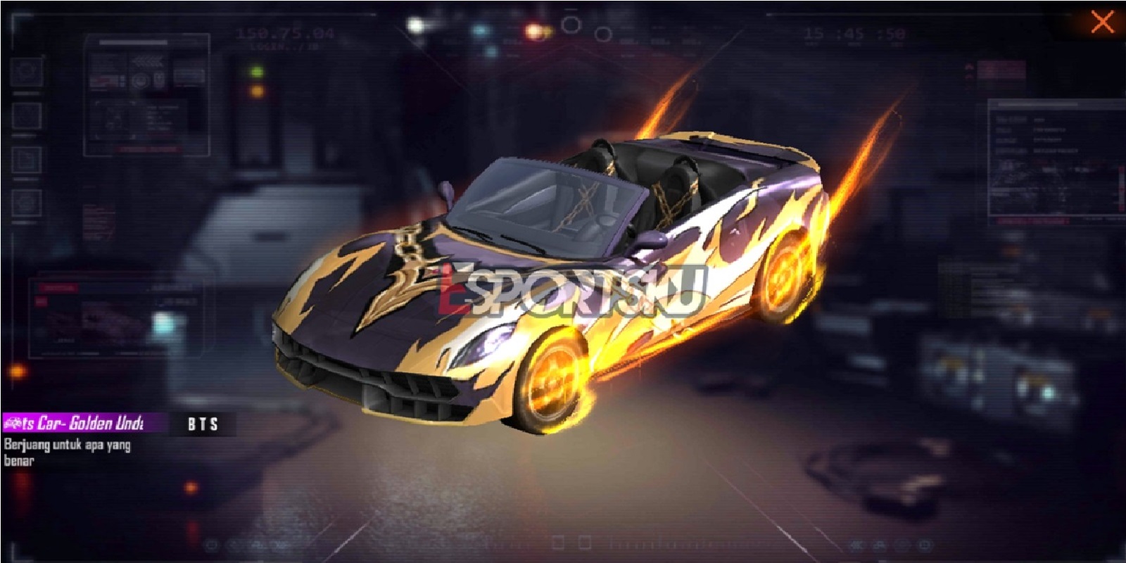 How to Get Sports Car Golden Undaunted Skin Free Fire (FF) - Esports
