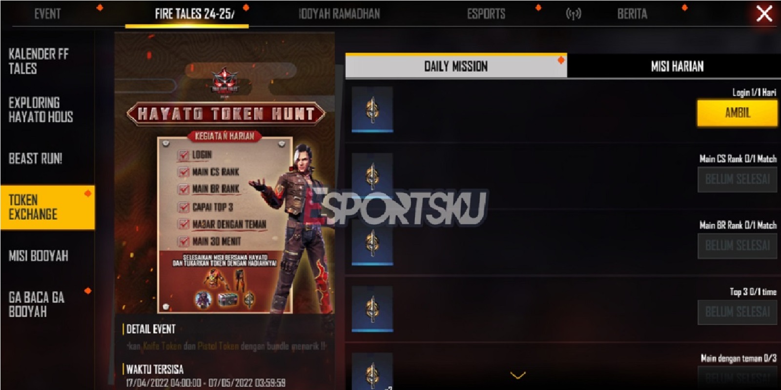 How to Get Knife Tales Token Free Fire (FF) - Esports