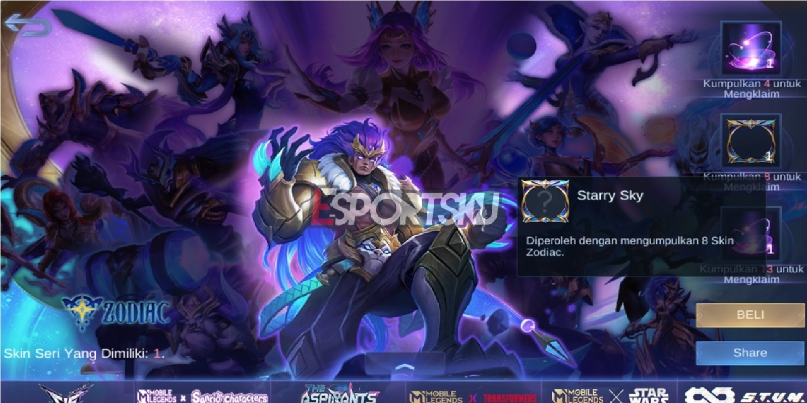 How to Get Starry Sky Avatar Border Mobile Legends (ML) - Esports