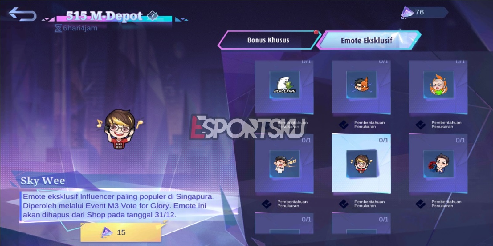 How to Get Battle Emote Sky Wee Mobile Legends (ML) - Esports