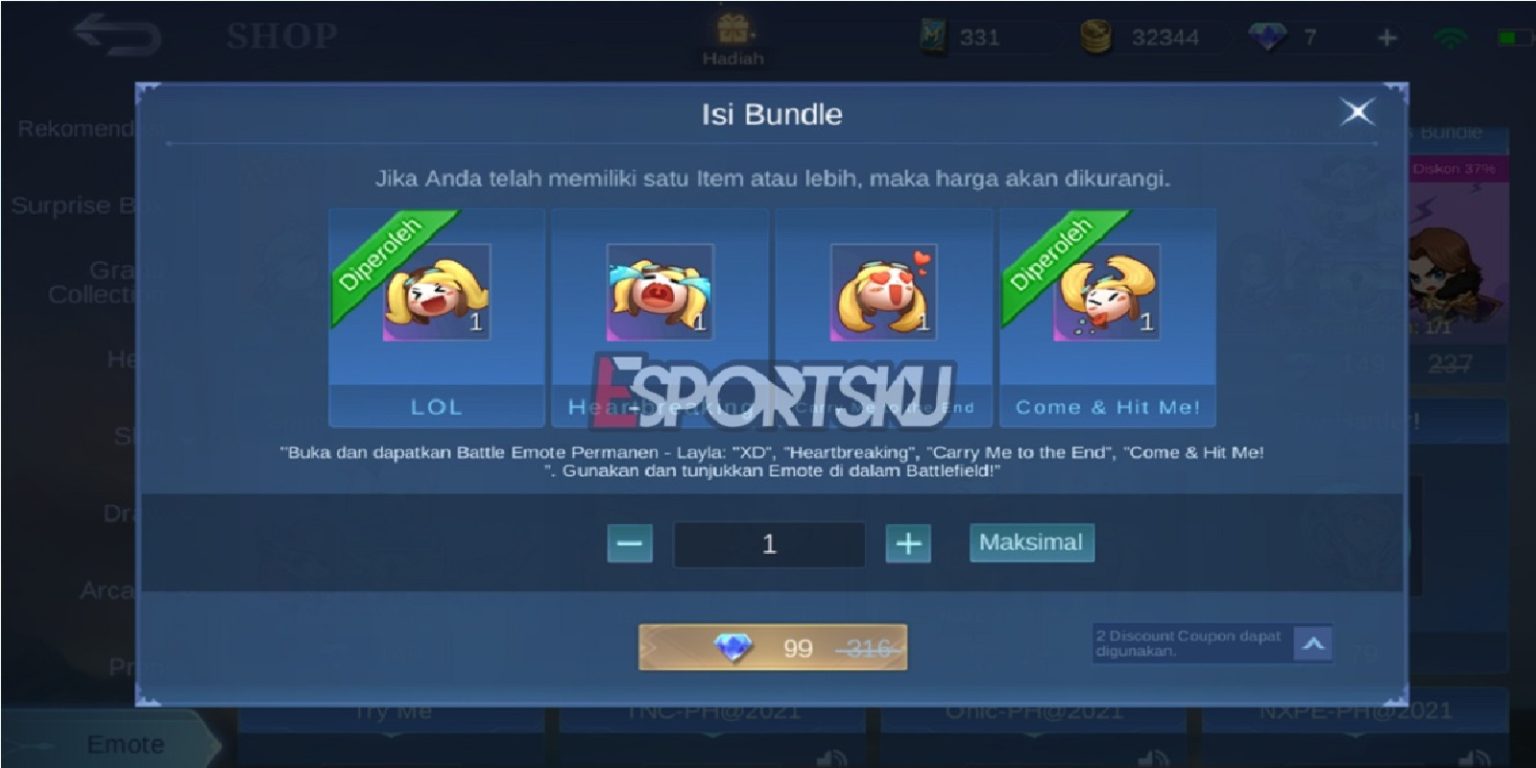 How to Get Battle Emote Layla Mobile Legends (ML) - Esports