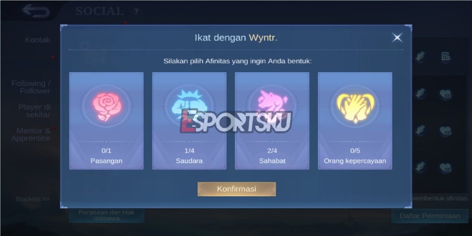 Affinity Features In Mobile Legends (ML) - Esports