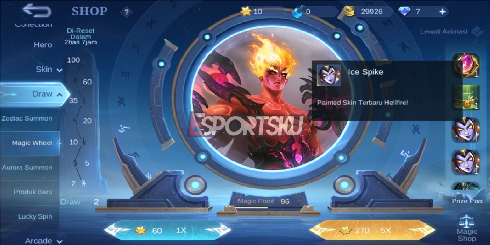 How to Get Painted Skin Ice Spike Mobile Legends (ML) - Esports