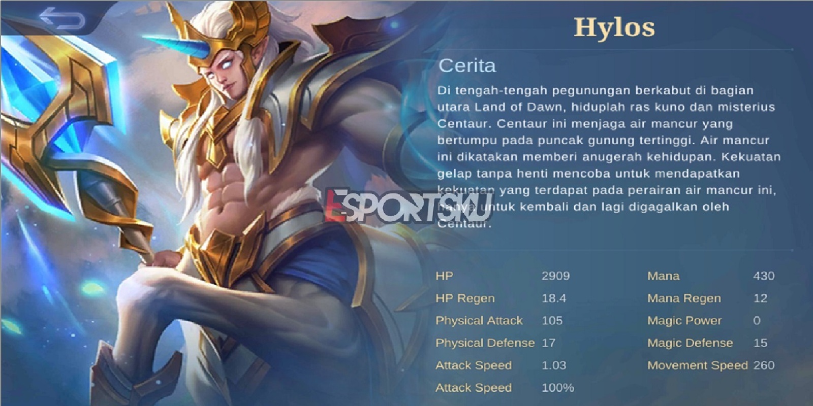 How Much Hero Hylos HP Mobile Legends (ML)? - Esports