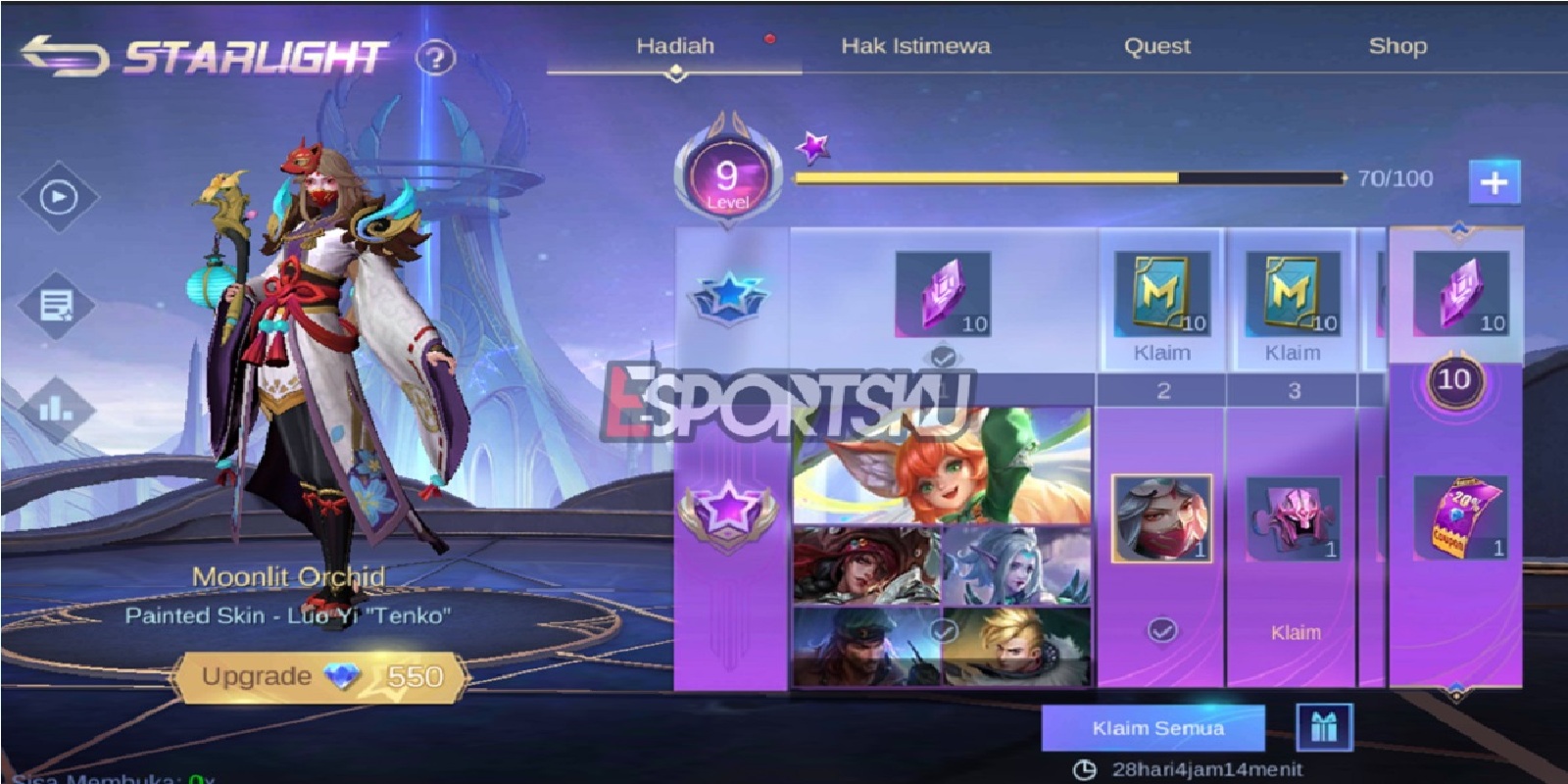 How to Get Painted Skin : Moonlit Orchid Mobile Legends (ML) - Esports