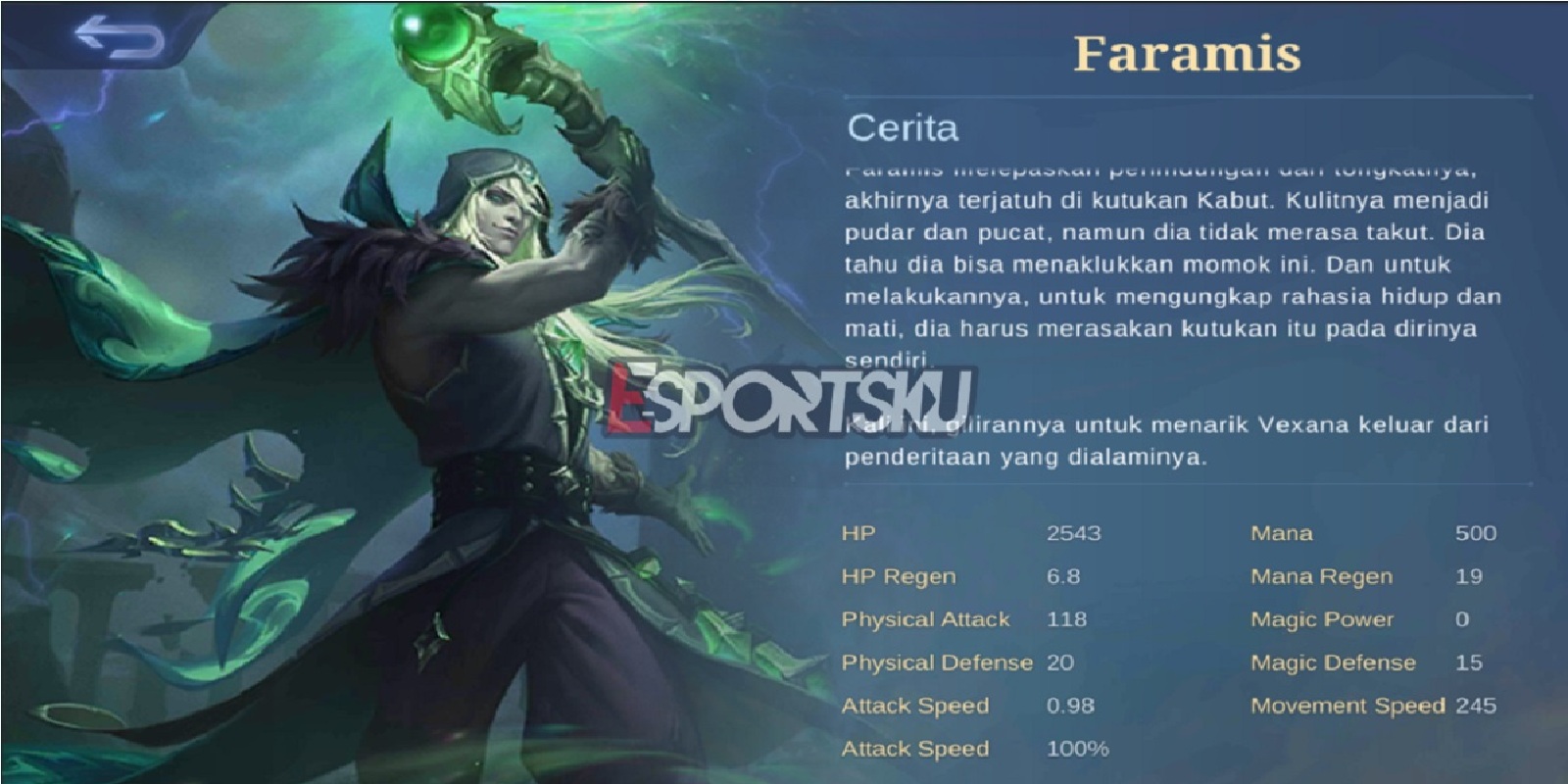 Age of Hero Faramis Mobile Legends (ML) - Esports