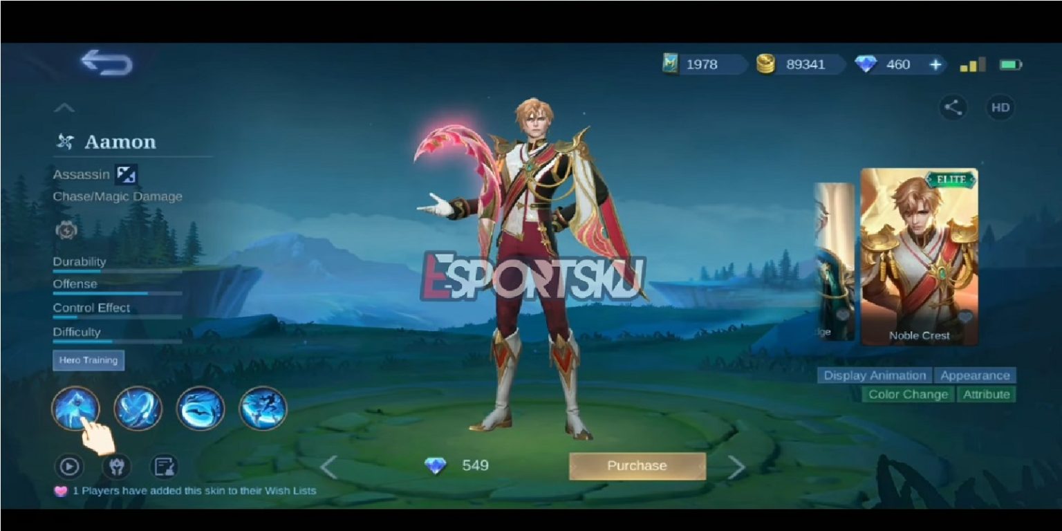 How to Get Aamon Noble Crest Skin Mobile Legends (ML) - Esports