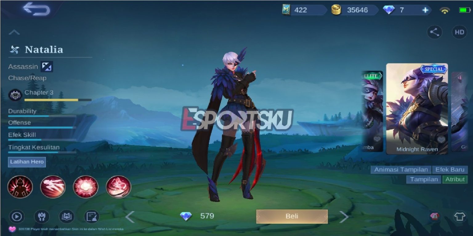 How to Get Natalia Midnight Raven Skin Mobile Legends (ML) - Esports