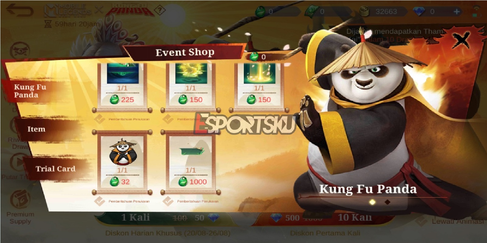 Gift Shop Kung Fu Panda Mobile Legends (ML) - Esports