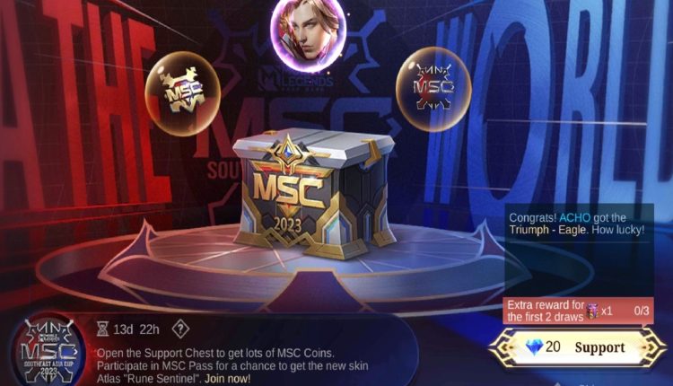 Drop Rate MSC Support Chest Leomord Mobile Legends (ML) - Esports