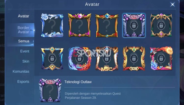 5 Ways To Get Border Avatar Technology Outlaw Mobile Legends (ML) - Esports