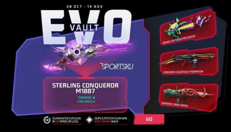 Evo Vault Event Skin Prizes on Free Fire (FF) - Esports