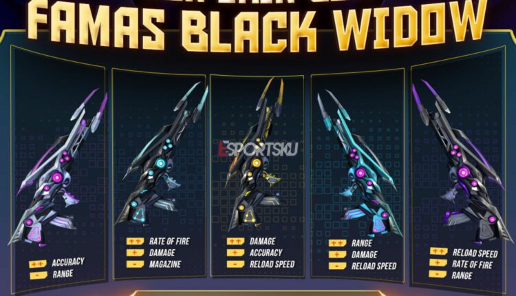 When will the Famas Black Widow Skin be released again on Free Fire (FF ...